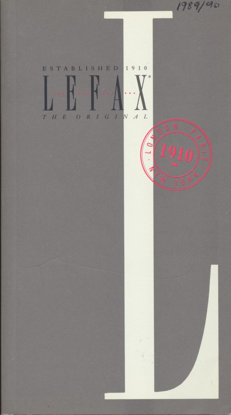 Lefax 1989-1990 Catalogue – Filofax Catalogue Archive