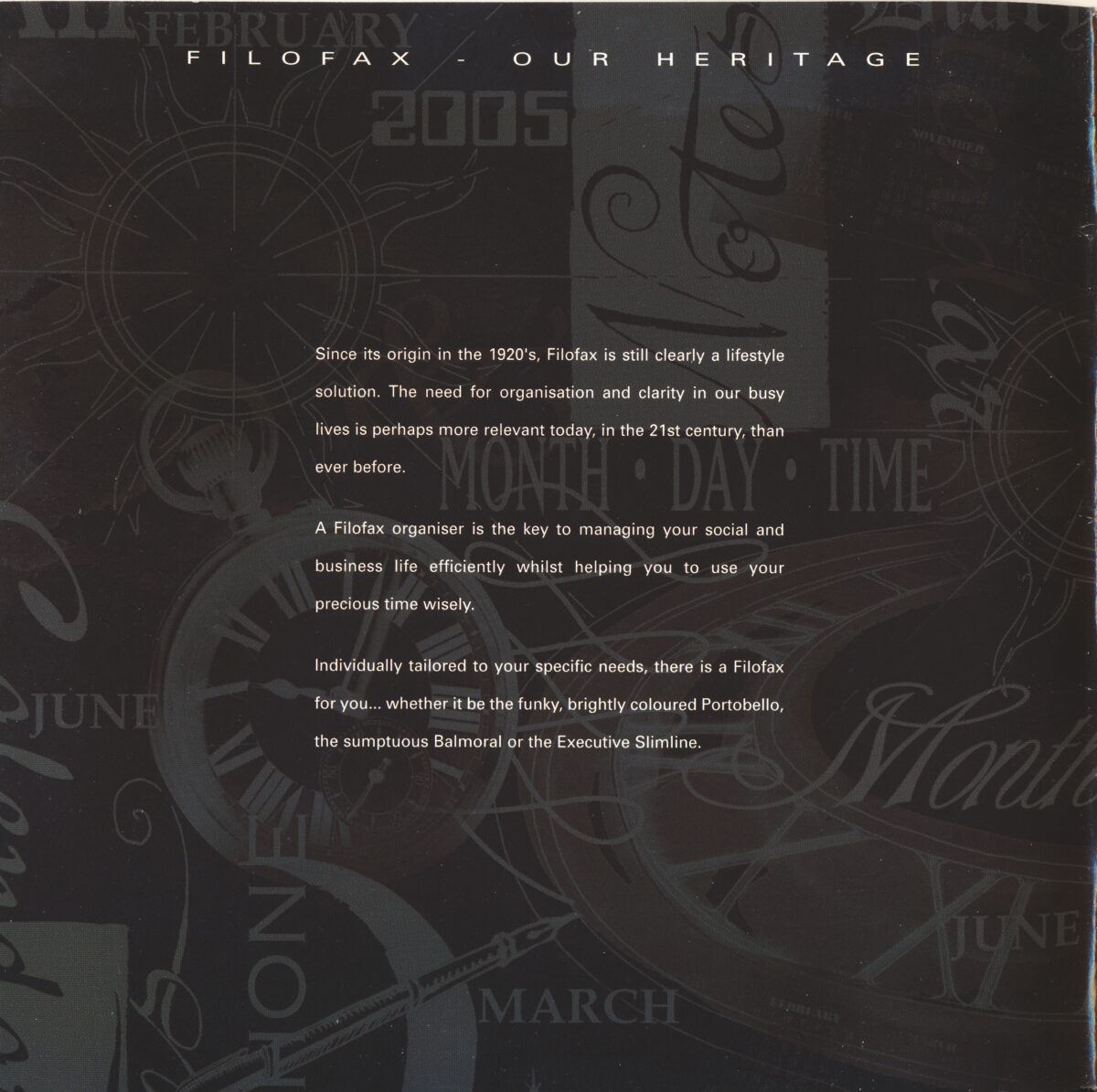 Filofax UK 2000 – Catalogue – Filofax Catalogue Archive