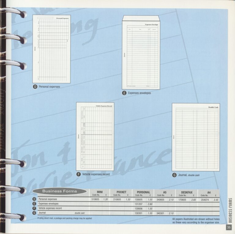Filofax UK 2000 – Catalogue – Filofax Catalogue Archive